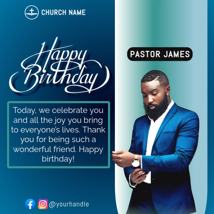 Copy of Blue Maximalist Birthday Design Square (1:1) | PosterMyWall