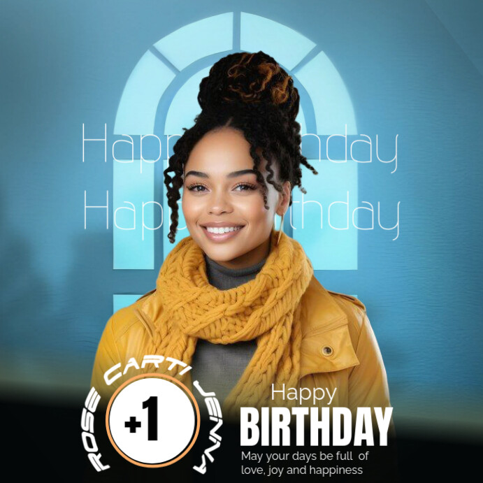 Blue Maximalist Birthday Instagram Post Template | PosterMyWall