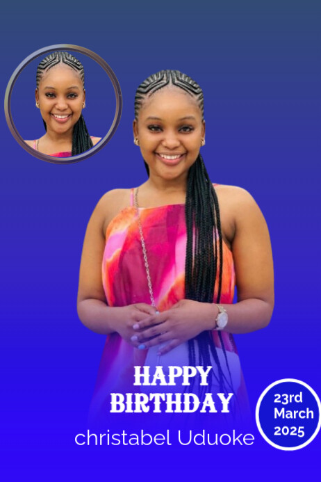 Copy of Blue Maximalist birthday poster | PosterMyWall