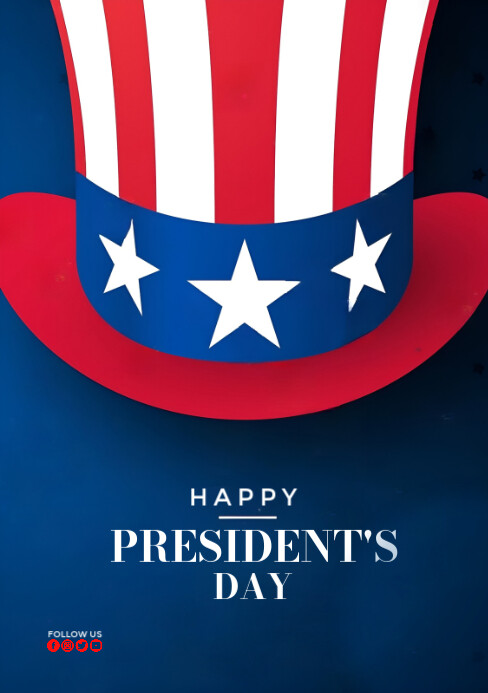 Copy of Blue Maximalist Blue President Day A5 | PosterMyWall