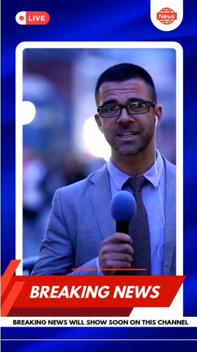 Blue Maximalist Breaking News Video - Live Reporter Instagram Reel ...