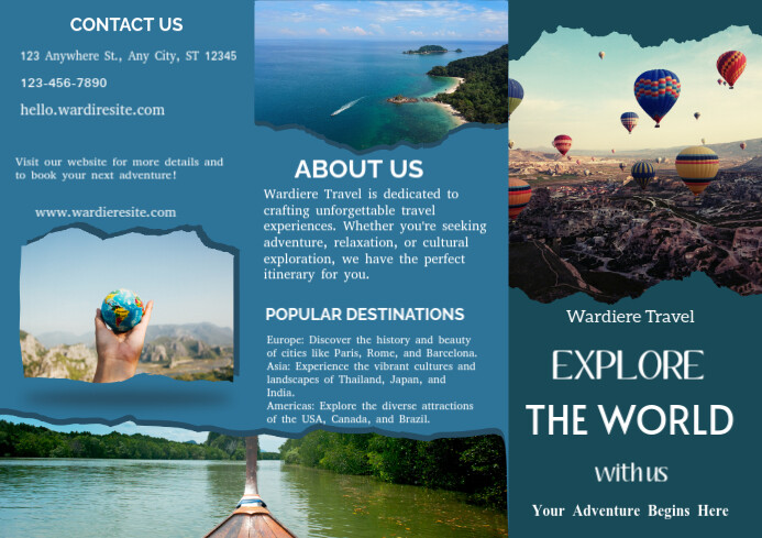 Plantilla de Blue Maximalist Business Bronchure A4 | PosterMyWall