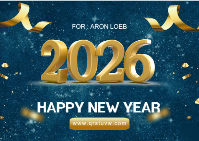Blue Maximalist Celebration/greeting/2026/happy New Year/happy/new Year/gold/blue/card/luxury ...