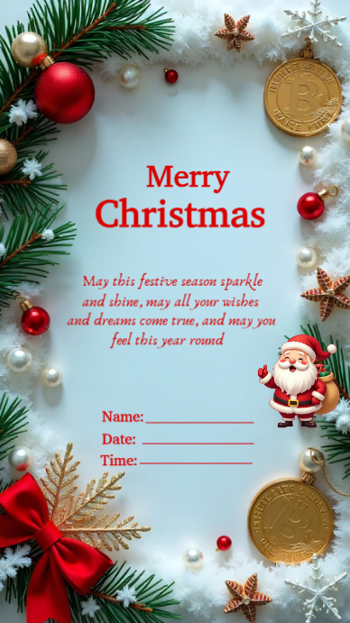 Blue Maximalist Christmas Greeting Invitation Instagram Story Template ...