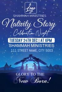 Christmas Nativity Poster Template | PosterMyWall