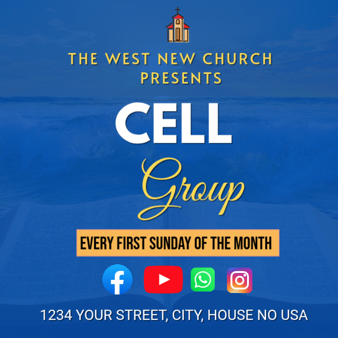 Blue Maximalist Church Cell Group Meetings Instagram Post Instagram ...