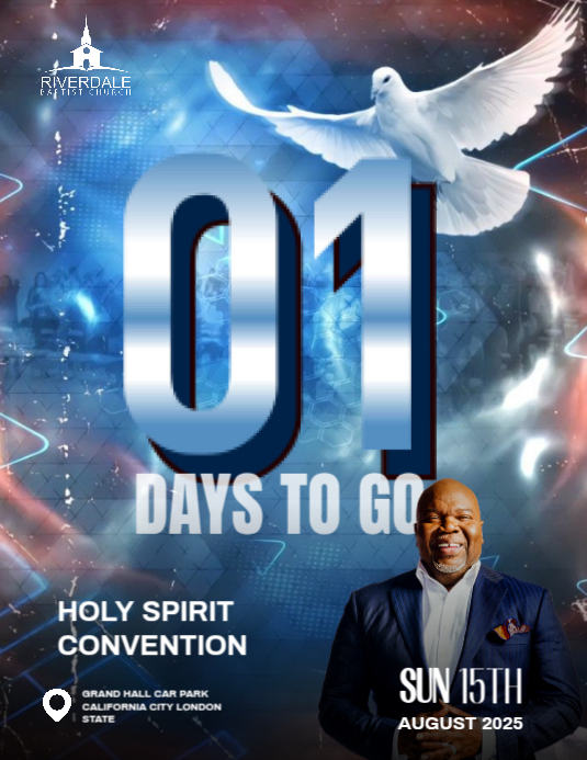 Blue Maximalist Church Countdown Flyer (us Letter) Template | PosterMyWall