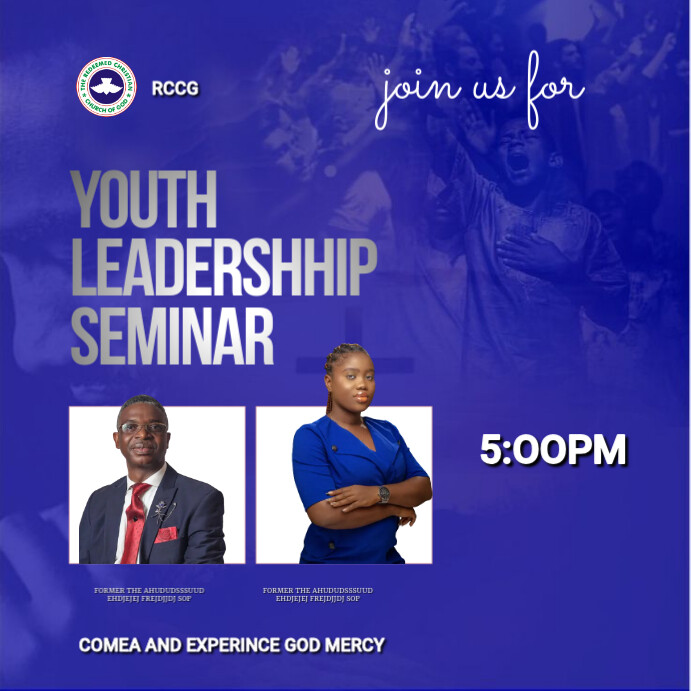 Blue Maximalist Church Instagram Post Template | PosterMyWall