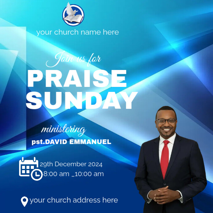 Copy of Blue Maximalist Church Instagram Post | PosterMyWall