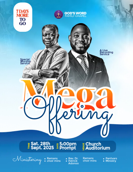 Copy of Blue Maximalist Church Mega Offering Flyer (us Letter ...