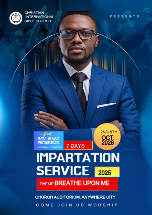 Blue Maximalist Church Program Flyer A3 Template | PosterMyWall