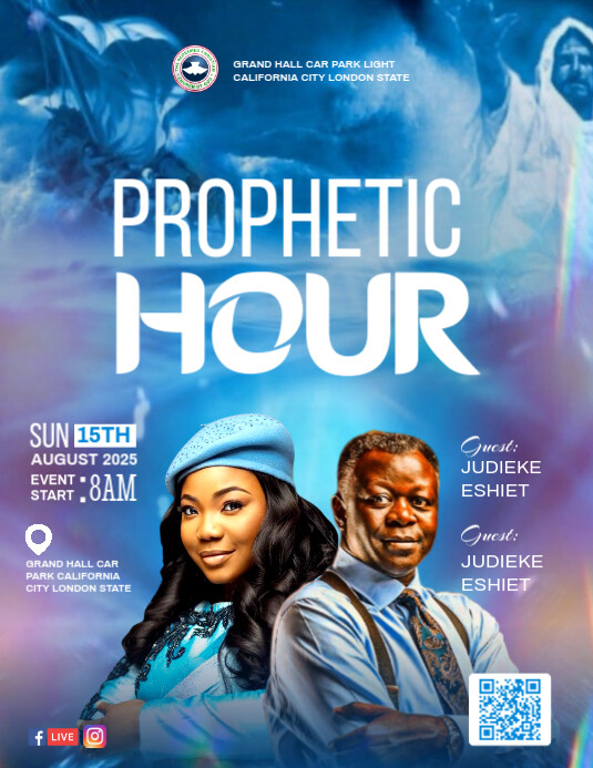 Copy of Blue Maximalist Church Program Invitation Flyer Template Flyer ...