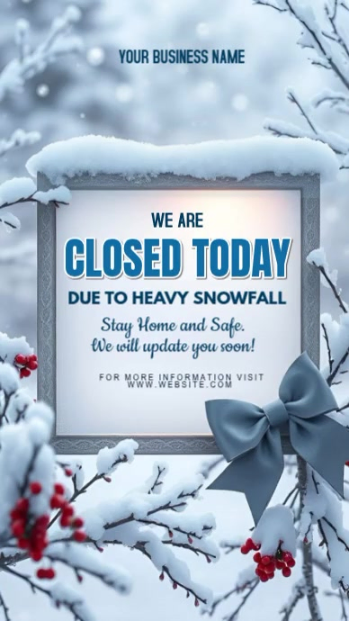 Blue Maximalist Closed Due To Inclement Weather - Winter Storm Alert ...