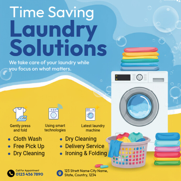 Copy of Blue Maximalist Cloth Clean Instagram Post | PosterMyWall