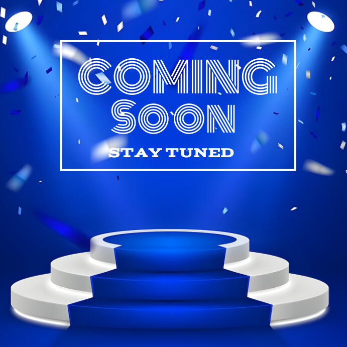 Blue Maximalist Coming Soon Instagram Post Template | PosterMyWall