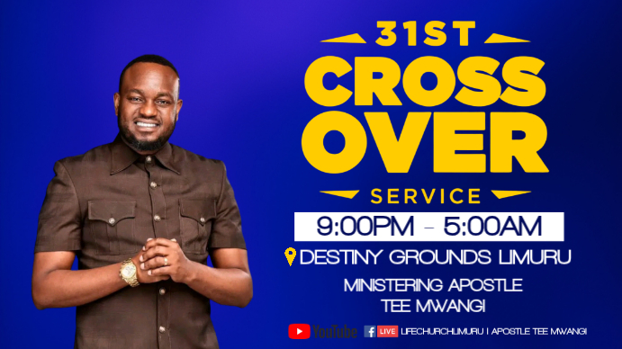 Blue Maximalist Crossover Service Youtube Thumbnail Template | PosterMyWall