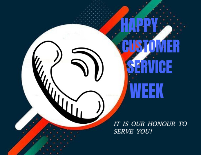Blue Maximalist Customer Service Week Flyer (us Letter) Template ...
