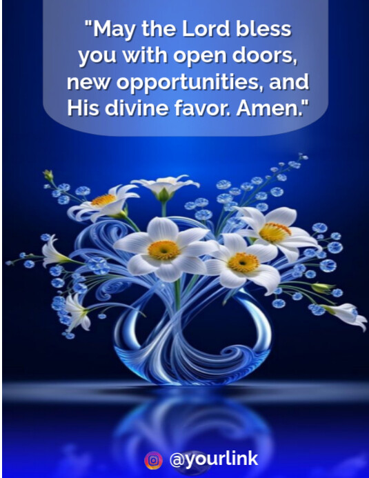 Copy of Blue Maximalist Daily Prayer Blessing Flyer | PosterMyWall