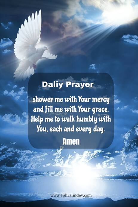 Blue Maximalist Daily Prayer Quote Poster Template | PosterMyWall