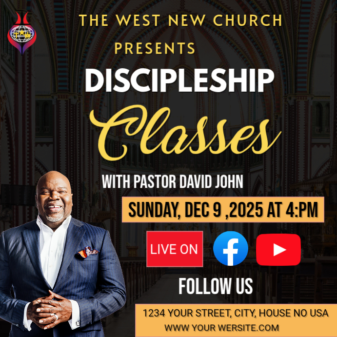 Blue Maximalist Discipleship Classe4s Instagram Post Template ...