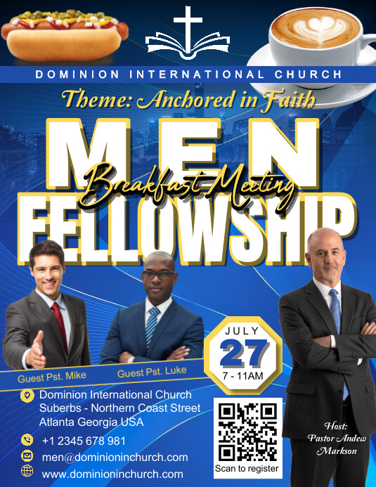 Copy of Blue Maximalist Editable Men Summit Gentlemen | PosterMyWall