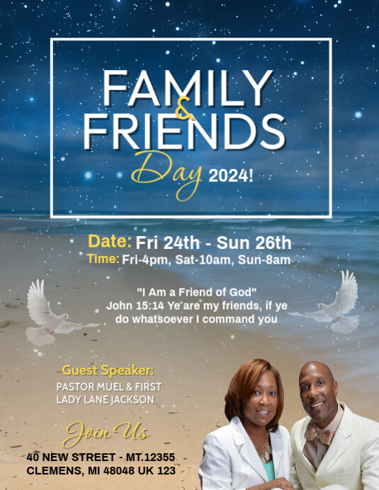 Copy of Blue Maximalist Family And Friends Day Flyer (us Letter ...