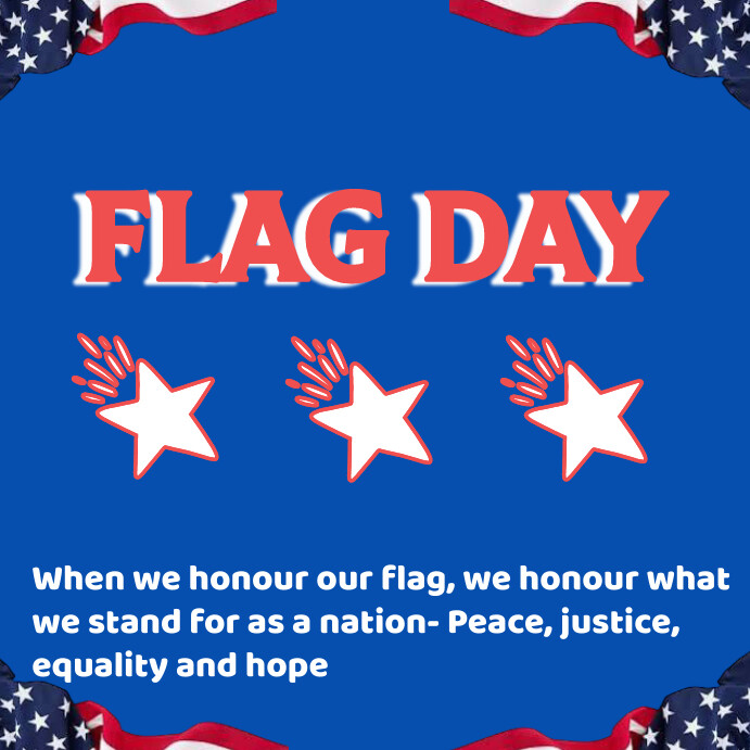 Plantilla de Blue Maximalist Flag Day Instagram Post | PosterMyWall
