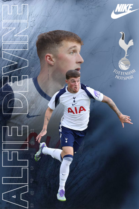 Plantilla de Blue Maximalist Football Club Match Day Tonttenham Hotspur ...