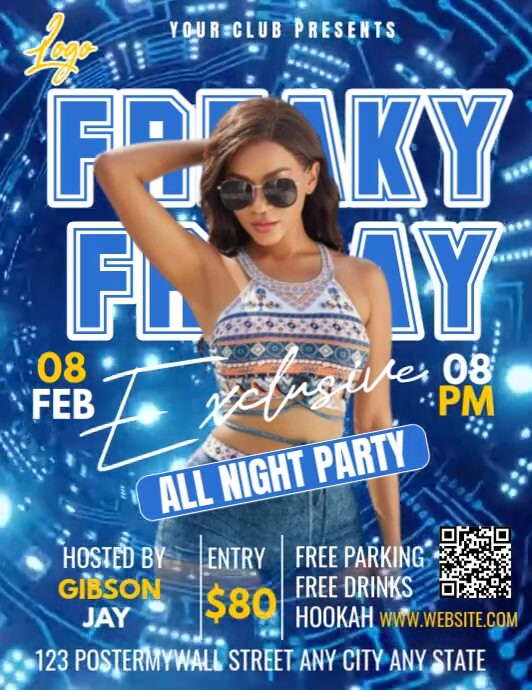 Copy of Blue Maximalist Freaky Friday Flyer (us Letter) | PosterMyWall