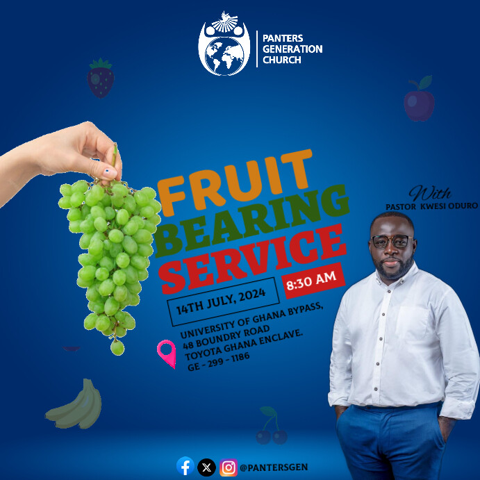 Blue Maximalist Fruitful Instagram Post Template | PosterMyWall