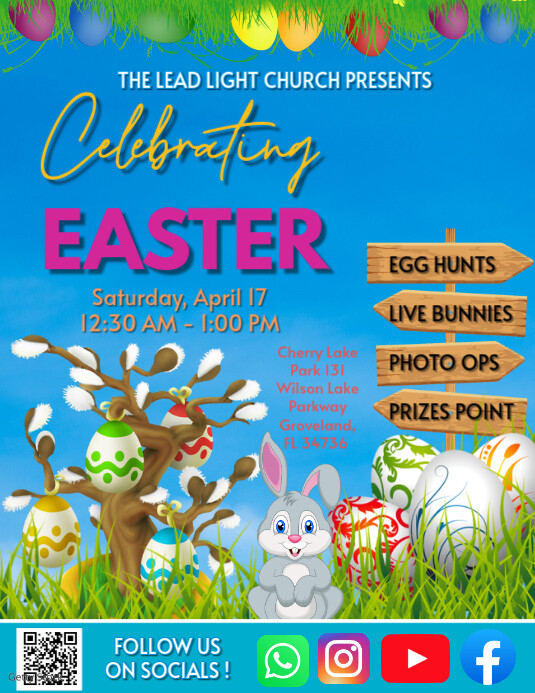 Copy of Blue Maximalist Fun-filled Easter Celebration Flyer (us Letter ...