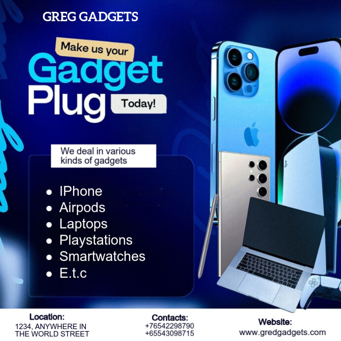 Copy of Blue Maximalist Gadgets Sales Instagram Post | PosterMyWall