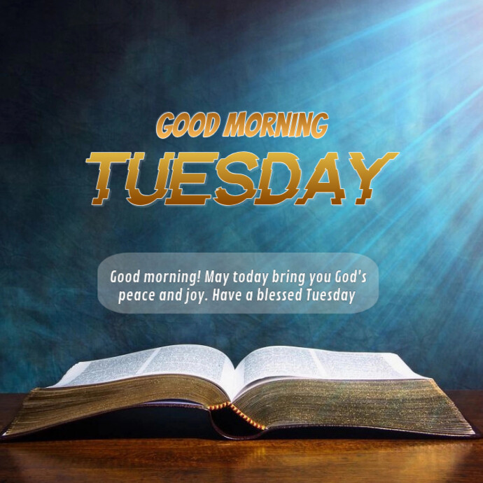 Copy of Blue Maximalist Good Morning Tuesday Logo | PosterMyWall
