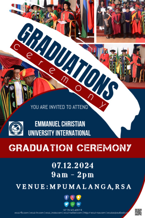 Plantilla de Blue Maximalist Graduation Invitation Poster | PosterMyWall