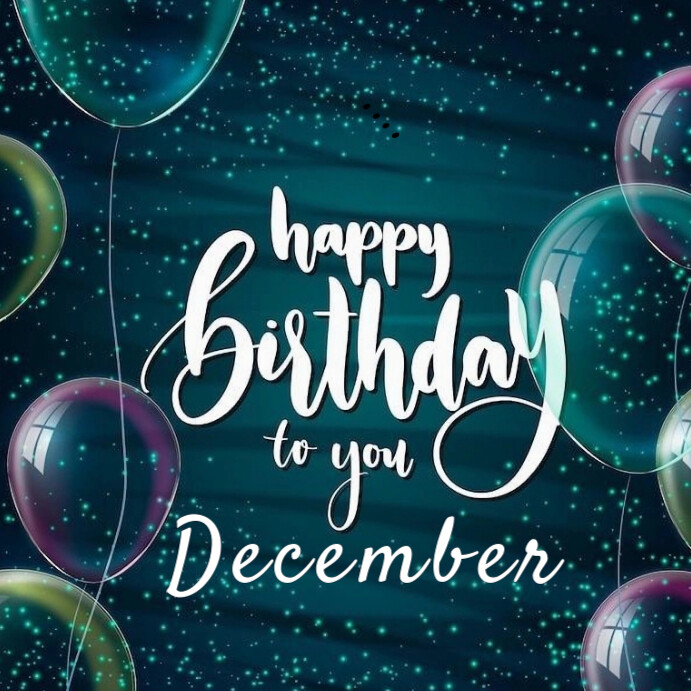 Copy of Blue Maximalist Happy Birthday December Instagram Post ...
