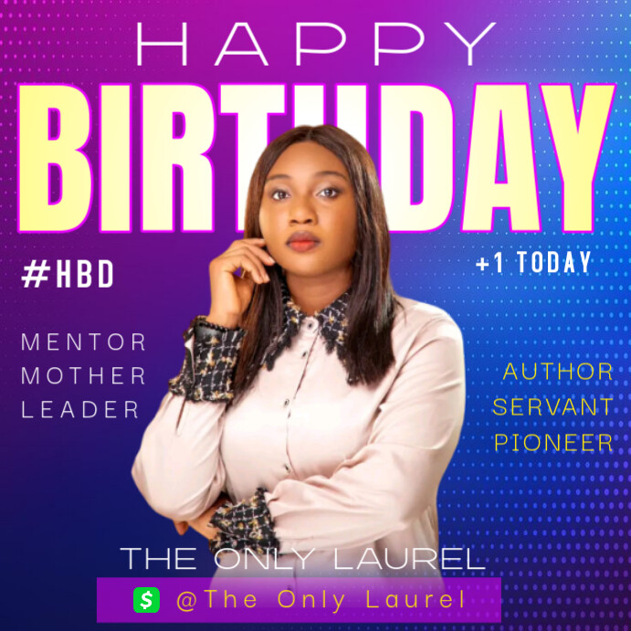 Blue Maximalist Happy Birthday Instagram Post Template | PosterMyWall