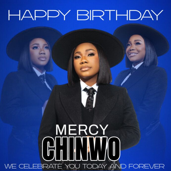 Blue Maximalist Happy Birthday Instagram Post Template | PosterMyWall