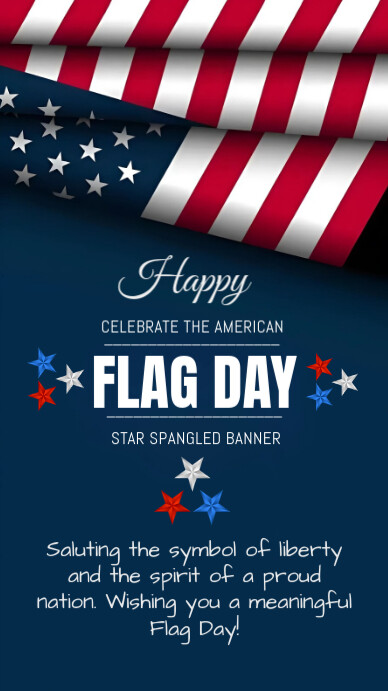 Blue Maximalist Happy Flag Day Instagram Story Template | PosterMyWall