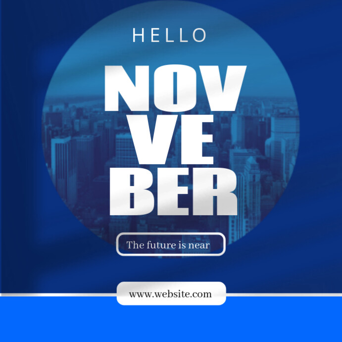 Modèle Blue Maximalist Happy New Month Instagram Post | PosterMyWall