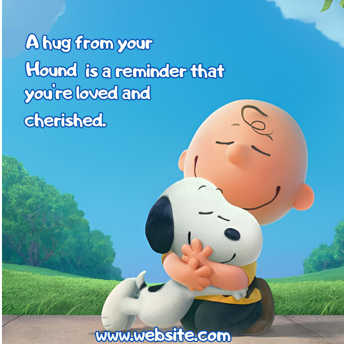 Plantilla de Blue Maximalist Hug Your Hound Instagram Pos | PosterMyWall