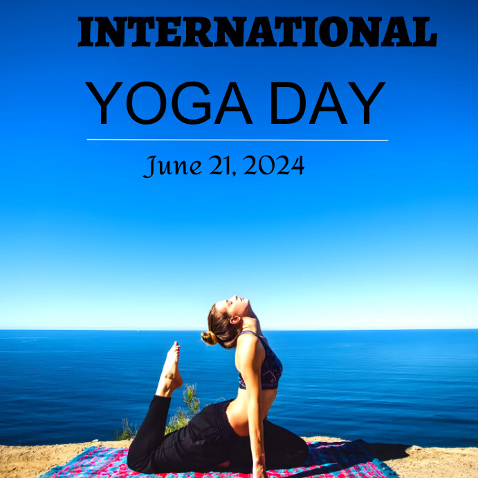Blue Maximalist International Yoga Day Insta Templat | PosterMyWall