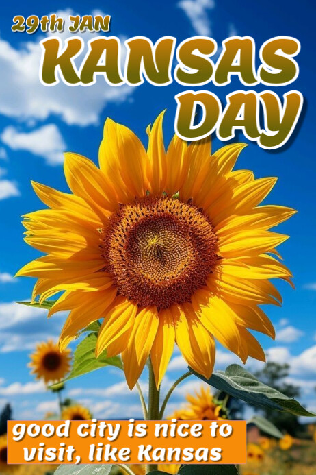 Copy of Blue Maximalist Kansas Day Poster | PosterMyWall