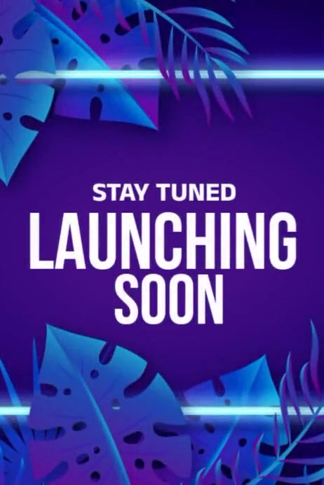 Plantilla de Blue Maximalist Launching Soon Poster | PosterMyWall