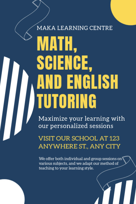 Copy of Blue Maximalist Learning Centre Poster | PosterMyWall