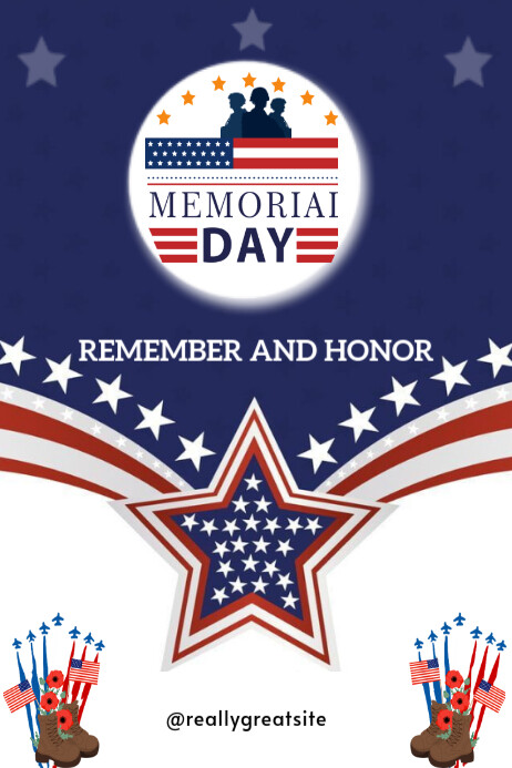 Copy of Blue Maximalist Memorial Day Design Poster | PosterMyWall