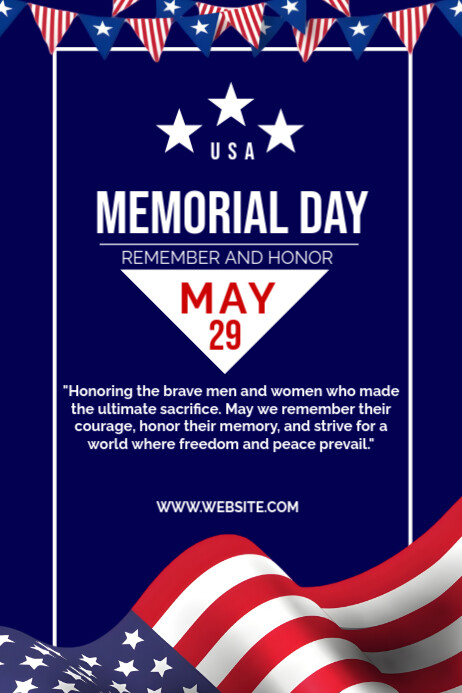 Copy of Blue Maximalist Memorial Day Poster | PosterMyWall