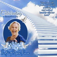 White Maximalist Memorial Funeral Announcement Flyer, Funeral Instagram ...