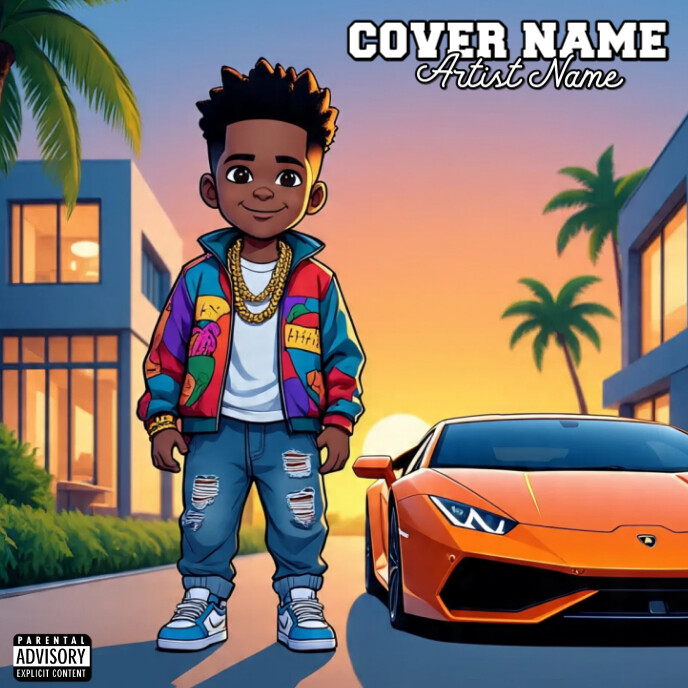 Copy of Blue Maximalist Mixtape Album Cover | PosterMyWall