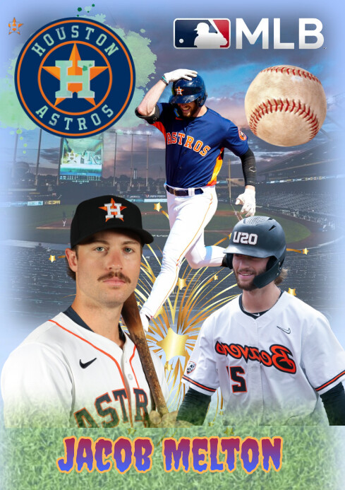Blue Maximalist Mlb Houston Astros Jacob Melt Template | PosterMyWall