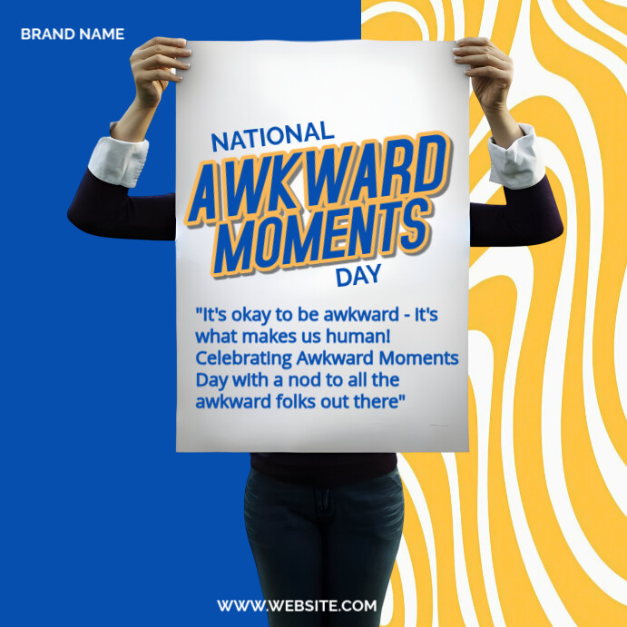Plantilla de Blue Maximalist National Awkward Moments Day Instagram ...